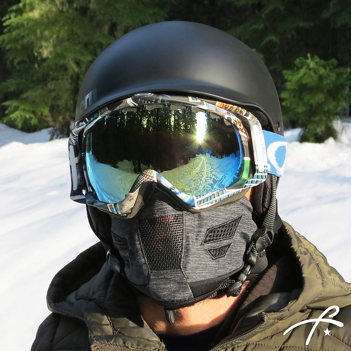 Neoprene Winter Half Face Mask- Ski, Snowboarding, Motorcycle. with Air Vents.