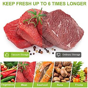 Frienda 8 Pack Vacuum Food Bags Heavy Duty Storage Bags for Food Sous Vide Bags Food Bags for Food Storage, Meal Prep, or Sous Vide (8 inch x 20 ft)