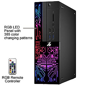 Computer Desktop PC, Intel Core i5-6500, TechMagnet Siwa 6, 16GB RAM, 240GB SSD (Fast Boot), 1TB HDD, RGB Keyboard Mouse, WiFi, 22 inch Monitor, Windows 10 Professional (Renewed)