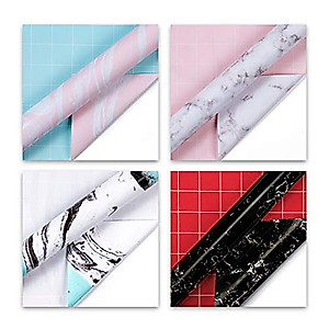 WRAPAHOLIC Wrapping Paper Roll - Marble Reversible for Birthday, Holiday, Wedding, Baby Shower - 4 Rolls - 30 inch X 120 inch Per Roll