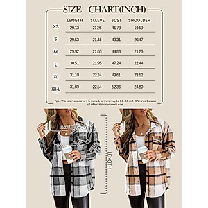 AUTOMET Womens Fall Outfits Fashion Clothes Tops Oversized Flannel Jackets Shirts Button Down Long Sleeve Shacket Blouse 2024 Grey