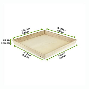 PacknWood Noah31 Rectangular Wooden Tray (Case of 10) - Large Charcuterie Board Set - Decorative Wooden Serving Trays for Party | Wood Tray for Kitchen Counter and Food Trays for Eating on Couch