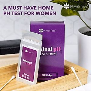 Vaginal pH Test Strips - Feminine pH Test for Women by Intimate Rose - Monitor Intimate Health - Accurate Acidity, Alkalinity Balance - 50 Strips and 50 Swabs