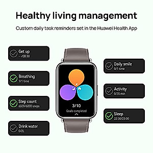 HUAWEI Watch FIT 2 Smartwatch, 1.74-inch Display, Bluetooth Calling, Up to 10 Days Battery Life, Quick-Workout Animations - (Blue)