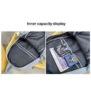 ZFOFLIK Japanese School Bag With Cute Kawaii backpacks Aesthetic Backpack and Preppy Backpack for Girls(blue)