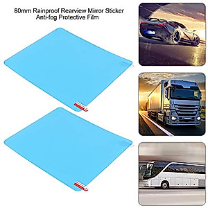Rainproof Rear View Mirror Film,Rearview Mirror Sticker,Car Rainproof Rearview Mirror Sticker Anti Fog Protective Film Rain Shield 175x200mm