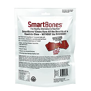 SmartBones Dog Chews, Rawhide-Free Dog Bones Made With Real Meat and Vegetables, 3 Count Large