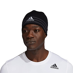 adidas Men's Eclipse Reversible Beanie, Black/Onix Grey/Grey F22, One Size