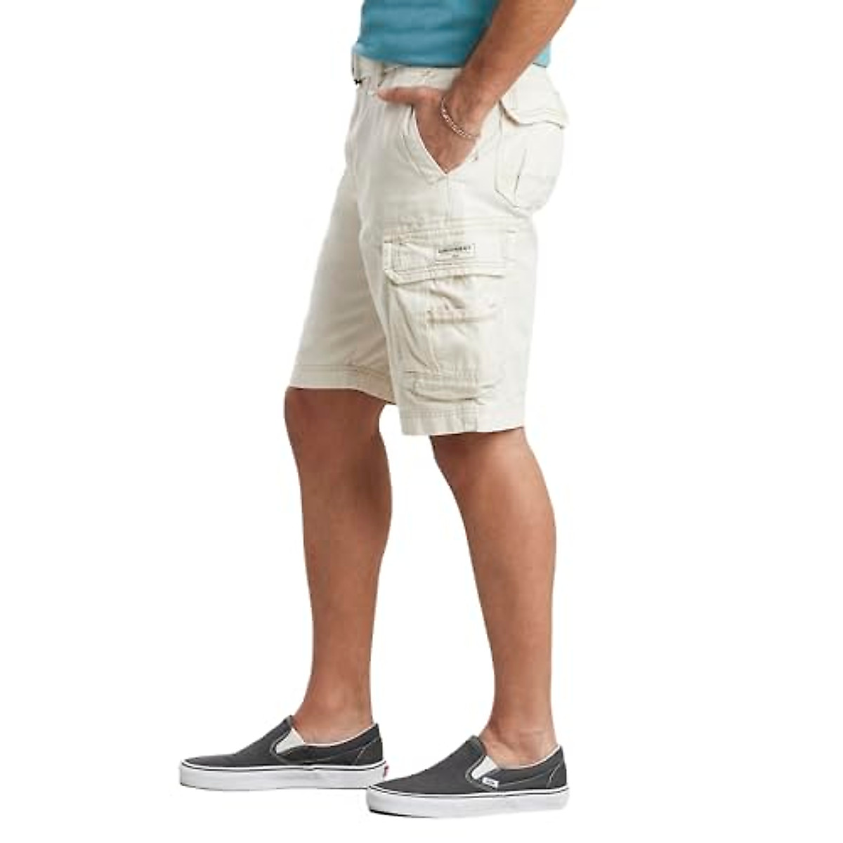Unionbay mens Survivor Belted Cargo Short - Reg and Big & Tall Sizes,Stone,32