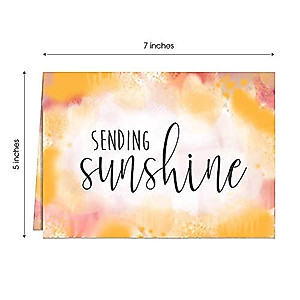 Canopy Street Simple Sentiments Greeting Cards / 25 Encouragement Note Card Pack With White Envelopes / 5 Thoughtful Designs / 5"x 7" Sympathy Thinking Of You Cards