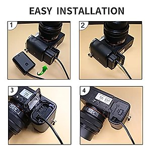Gonine NP-FZ100 A7III Dummy Battery Continuous Power Supply AC Adapter Kit for Sony Alpha A6600 A7IV A7SIII A7C A1 FX3 A7R3 A7R IV, A9 A9R A9S Cameras, Replaces BC-QZ1 Battery.