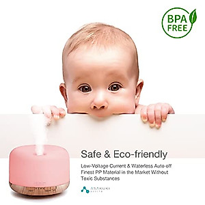 ASAKUKI 500ml Premium, Essential Oil Diffuser with Remote Control, 5 in 1 Ultrasonic Aromatherapy Fragrant Oil Humidifier Vaporizer, Timer and Auto-Off Safety Switch