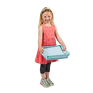 Really Good Stuff Plastic Desktop Paper Storage Baskets for Classroom or Home Use – Mesh Bins, 14.25” x 10” – (Set of 4), School Organization Supplies