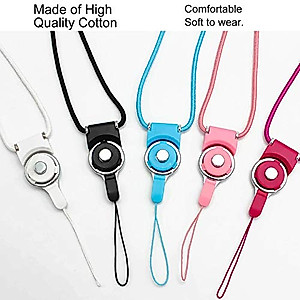 3pack Detachable Neck Strap Band Long Lanyard - Ideal for iPhone Cell Phone Smartphone Cell Phone Camera iPod mp3 mp4 USB Flash Drive ID Card Badge with a Lanyard Hole (Black)