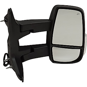 Kool Vue Passenger Side Power Heated Towing Mirror for Ford Transit-250 Transit-350 Transit-150 Transit-350 HD 2015-2019 With Signal Light Textured Models With Low Roof