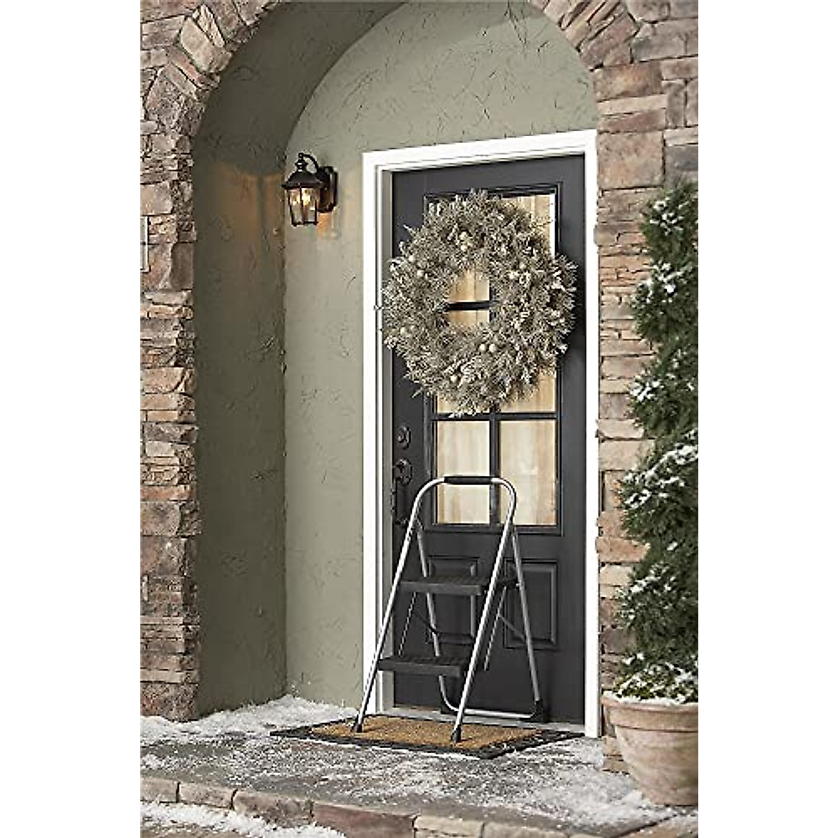 Cosco 11308Pbl1e 2-Step Big Step Folding Stool, 200Lb, 22-Inch Spread, Black/Gray