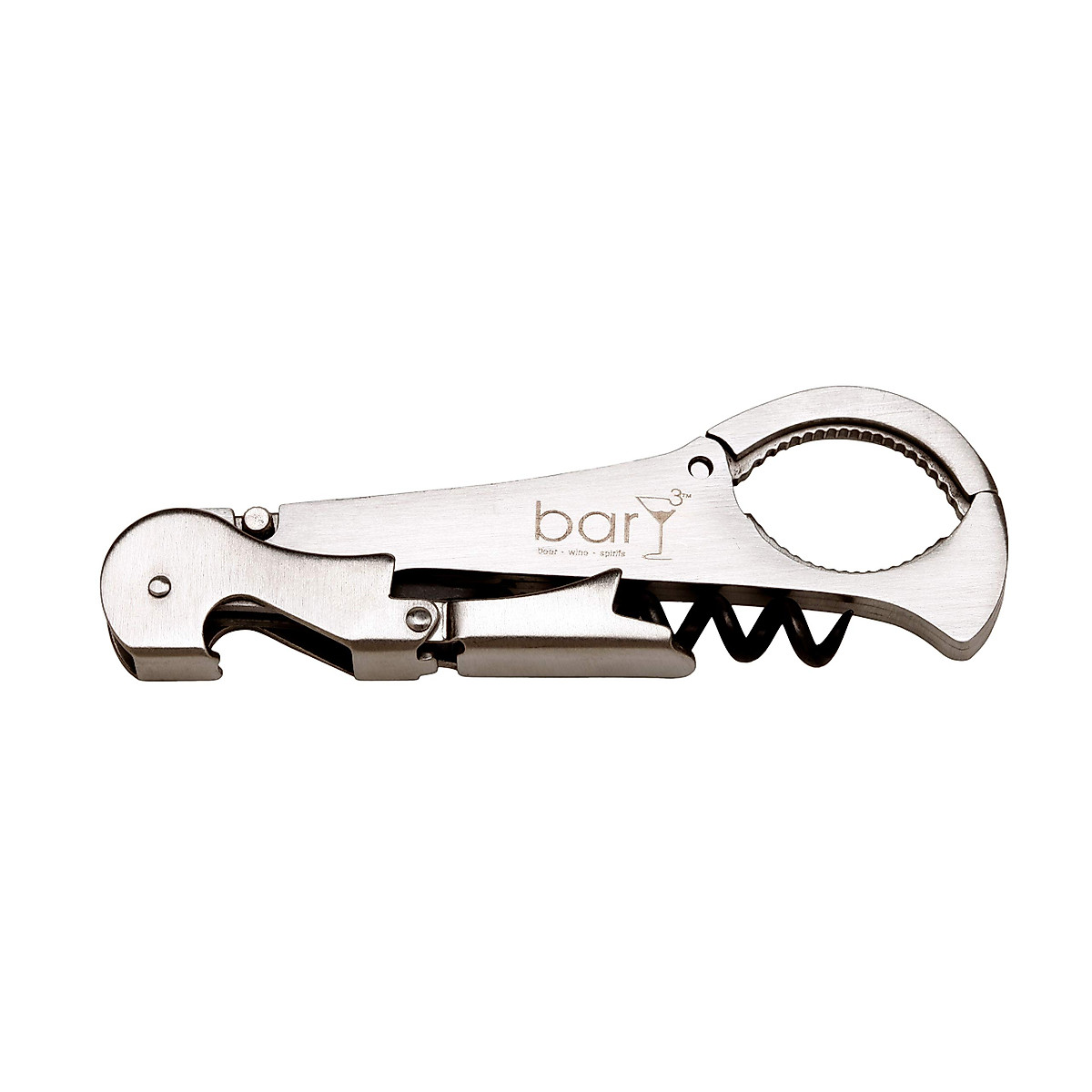 BARY3 WAITERS CORKSCREW WITH FOIL CUTTER - STAINLESS STEEL WAITERS CORKSCREW WITH BUILT-IN BOTTLE OPENER AND KNIFE - AVAILABLE AS 1 CORKSCREW OR IN A PACK OF 2! (2)