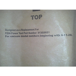 Fein 3 Turbo I 913038K01 Disposable Paper Bags Turbo I Models, Generic 3pk.