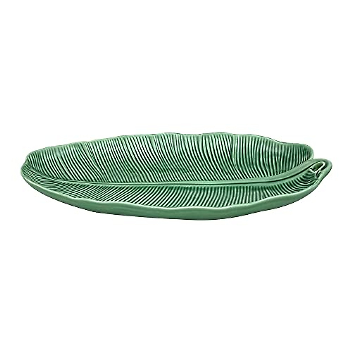 Bordallo Pinheiro Green Banana Leaf Earthenware Platter