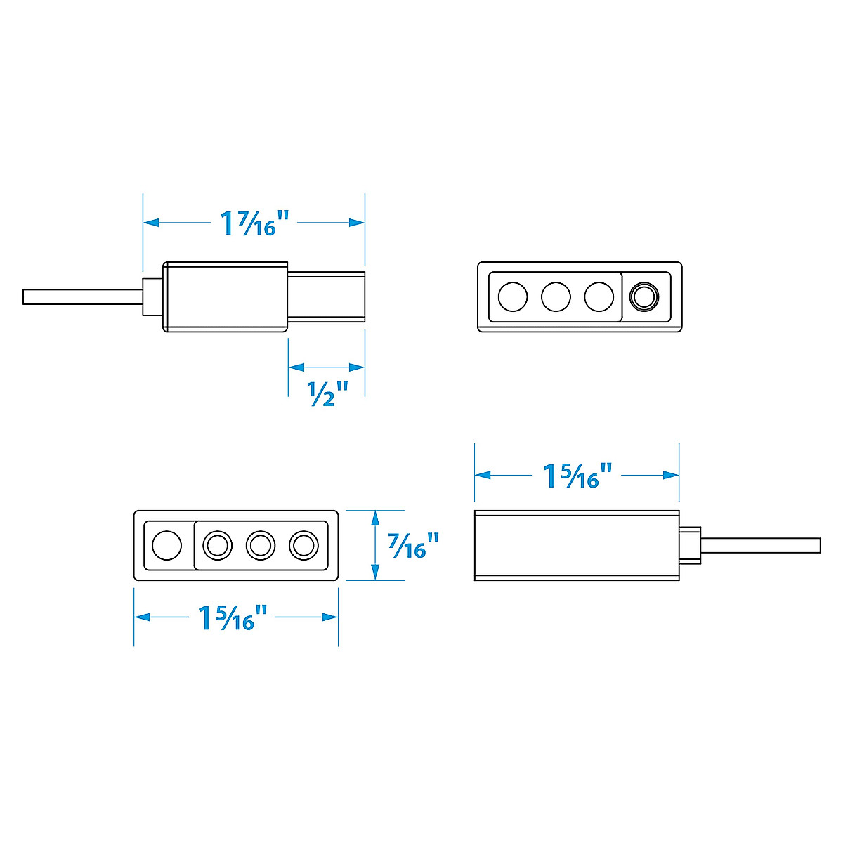 Seachoice Trailer Y Harness, Marine Grade, for Wishbone Trailers, 25 Ft. Long, 48 in, Vehicle Side Connectors