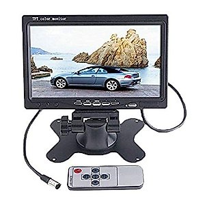 BW 7 inch High Resolution 800 * 480 TFT Color LCD Car Rear View Camera Monitor Support Rotating The Screen and 2 AV Inputs