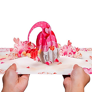 Frndly by Paper Love Pop Up Card, 3D Love Gnome, Handcrafted - 100% Recycled and Eco-Friendly, 8" x 6" Cover - with Removable Note Tag