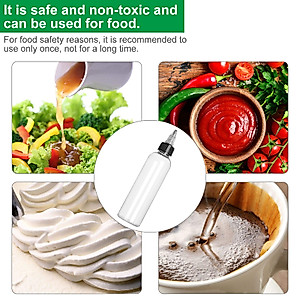 ABuff 32-Pack Clear Dispensing Bottles, 120ml/4 Ounce Plastic Squeeze Condiment Bottles with Twist-on Cap Lids - Round Plastic Squeeze Bottle for Ketchup,Mustard,Olive Oil and More