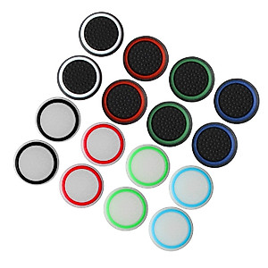 Joystick Thumbstick Cap Attachments Protective Cap Made of Silicone for PS5，PS4, Xbox 360, PS3 Controllers (8 Pairs of Mixed Colors)