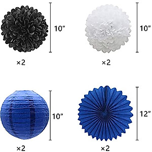 Graduation Party Supplies Glitter Class Of Banner Backdrop Hanging Paper Flowers Pom Poms Decoration Blue