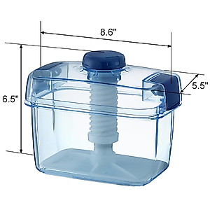 Instant Pickle Maker Vegetable Press Tsukemono Container Rectangle Made in Japan BPA Free (Blue 2.2L)