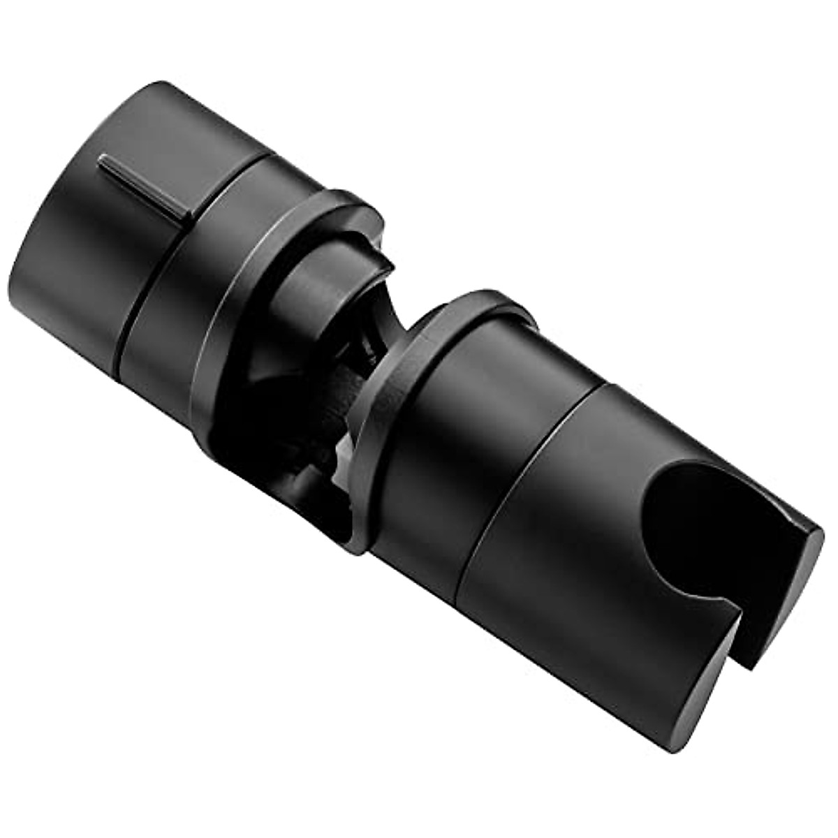 Adjustable Shower Head Holder for Slide Bar,Universal 18-25MM O.D. Rail Head Bracket Holder for Slide Bar Slider Clamp Bathroom Replacement 360 Degree Rotation Sprayer Holder (Black)