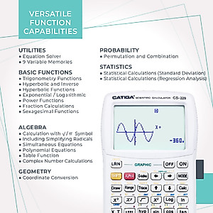 CATIGA Scientific Calculator with Graphic Functions - Multiple Modes with Intuitive Interface - Perfect for Students of Beginner and Advanced Courses, High School or College