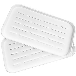 2 Pack Kitchen Sink Organizer Tray Silicone Drainage Tray Dish Drying Mat Dish Drying Mat Kitchen Counter Sink