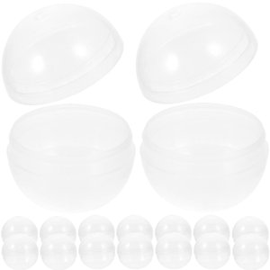 PRETYZOOM 100pcs Shell Tennis Large Xmas Tranparent Bubble Round Clear Gifts Treat Container Bulk Capsule Prize Machine Capsules Small Clear Balls Tiny Refill Child Household Plastic