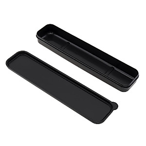 OriGlam Portable Flatware Box Travel Tableware Storage Case, Simple Tableware Storage Box Case for Cutlery Kit (Black)