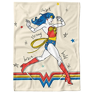 LOGOVISION Wonder Woman Lightweight Baby Blanket, 30"X40", Making A Wonder Woman Unisex for Infants Girls & Boys