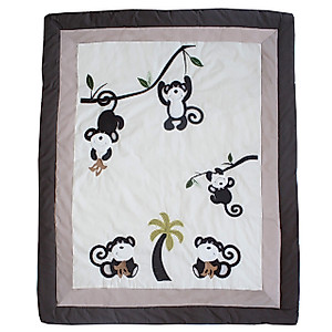 BabyFad Monkey 9 Piece Baby Crib Bedding Set