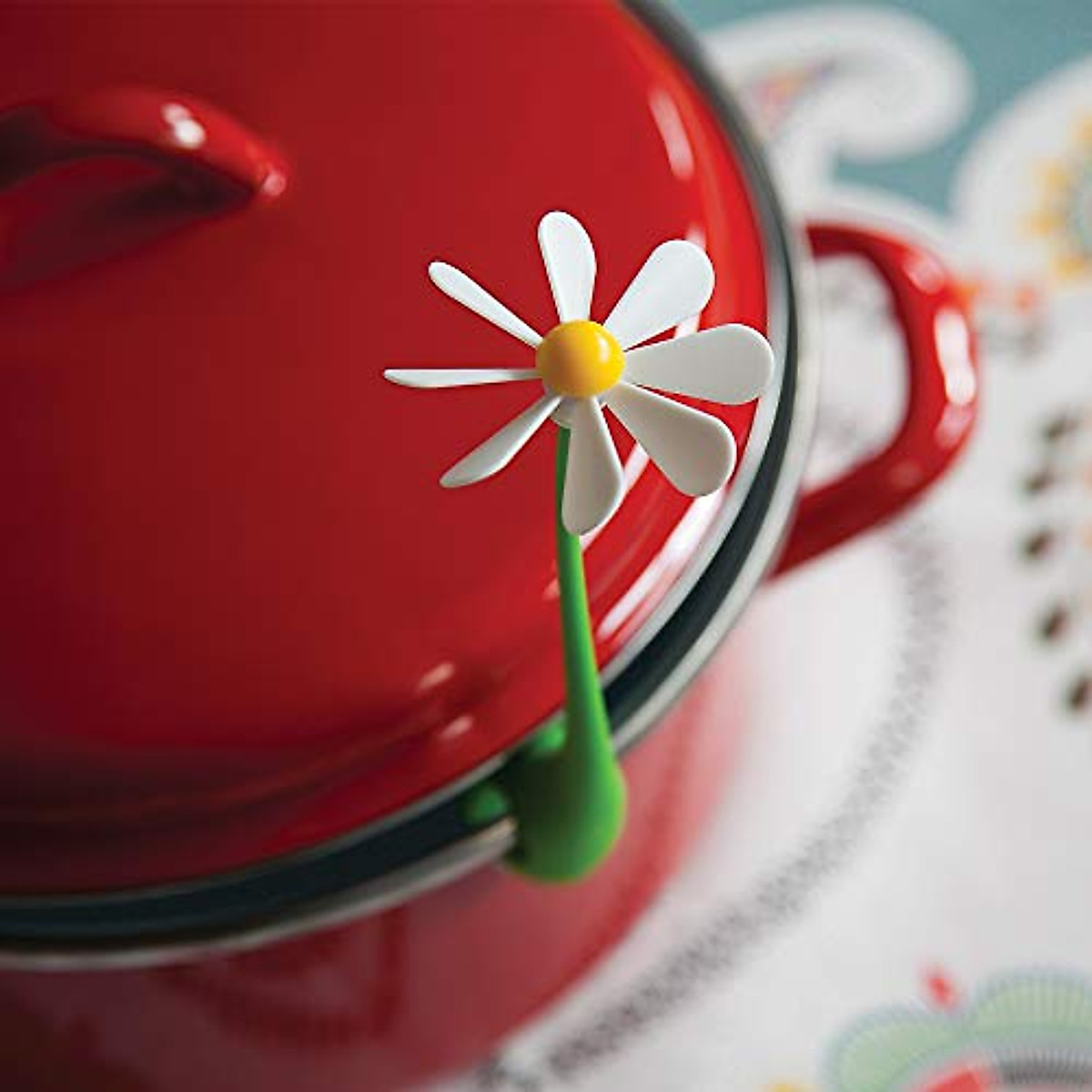 Pack of 3 - Red The Crab Silicone Utensil Rest + Flower Power Steam Releaser + Toco Apple Peeler