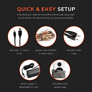 Audioengine A2+ 24 Bit Wireless Bluetooth Desktop Speakers - 60W Computer Speakers for Music and Gaming