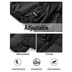 MEROKEETY Women's Winter Cropped Puffer Jacket Long Sleeve Oversized Stand Collar Zip-Up Short Coat