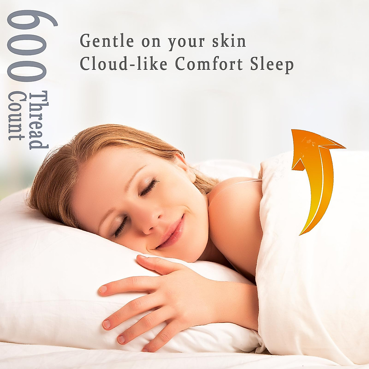 MEISHANG Cotton Sheets Full Size - 100% Cotton 600 Thread Count Sheets, Soft Breathable Cooling Sateen Egyptian Cotton Bed Sheets with Deep Pocket, 4 Pieces Set Navy