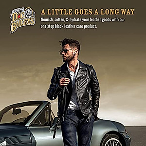 Doc Baileys Black Leather Detail Kit - Restore Your Black Leather & Vinyl Gear - Leather Cleaner, Conditioner, Waterproofer, & Protectant - Re-Dye & Maintain Your Favorite Leather to Look Like New