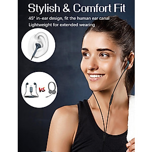 SOLMIMI USB Earbuds with Microphone for PC Laptop, 2M/6.5ft USB Headset with Microphone for PC, USB Headphones for Computer Laptop PC PS4 PS5 Notebook Desktop Office Home with Volume Control& Mute