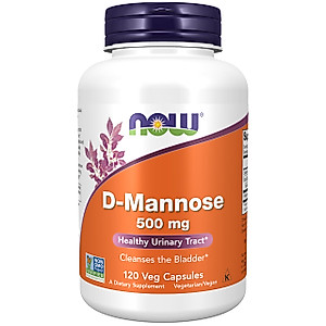 NOW Supplements, D-Mannose 500 mg, Non-GMO Project Verified, Healthy Urinary Tract*, 120 Veg Capsules