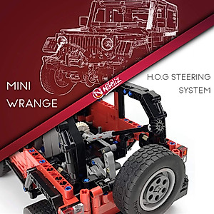 Nifeliz Mini Off-Road Car Wrange MOC Technique Building Blocks and Engineering Toy, Adult Collectible Model Cars Kits to Build, 1:14 Scale Truck Model (1287 Pieces)