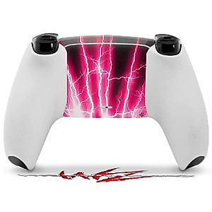 WraptorSkinz Skin Wrap compatible with Sony PS5 DualSense Controller Lightning Pink (CONTROLLER NOT INCLUDED)