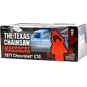 1971 Chevy C10 Pickup Truck Light Blue (Dusty) The Texas Chainsaw Massacre (1974) Movie 1/24 Diecast Model Car by Greenlight 84141