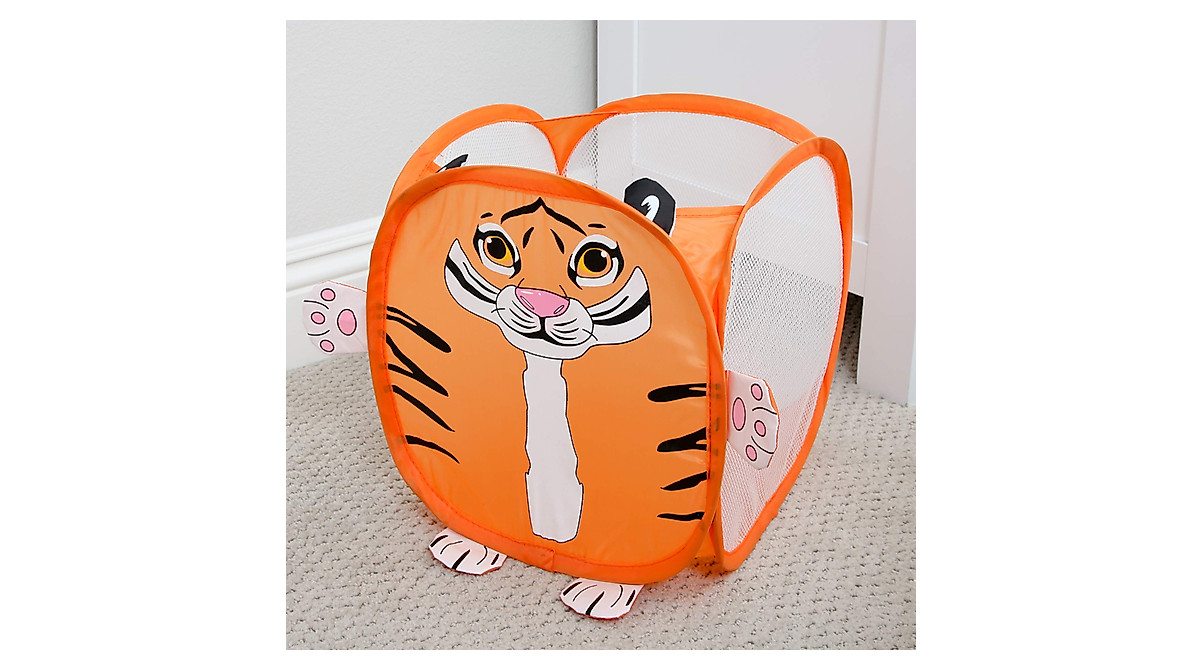 Smart Design Kids Pop Up Organizer - Animal Print, Mesh Storage Bin