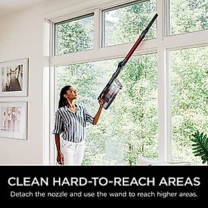 Shark IZ163H Pet Plus Cordless Stick Vacuum with Self-Cleaning Brushroll, PowerFins, MultiFLEX, Crevice Tool & Pet Multi-Tool, 40-min Runtime, Raspberry
