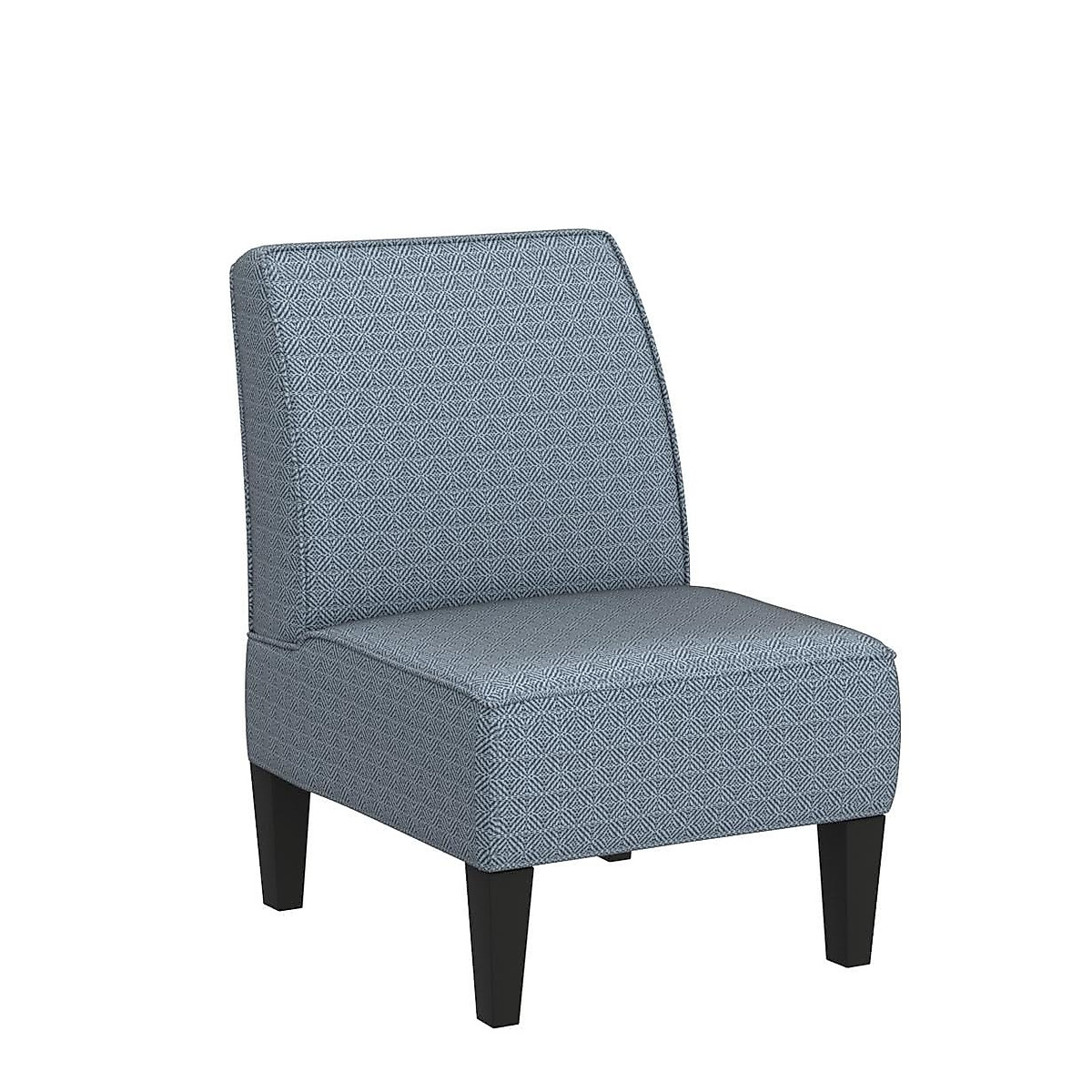 ALISH Accent Chairs Upholstered Living Room Chairs Armless Side Chairs Bedroom Chairs with Curved Backrest and Wooden Legs (2, Prints)